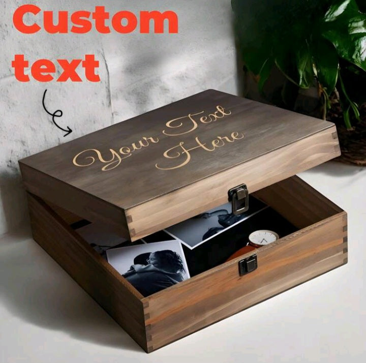 Custom Personalized Engraved Wooden Keepsake Box – Minglai