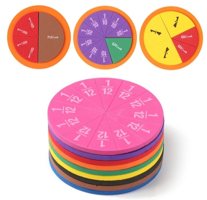 PieMaster Magnetic Maths Fraction Learning Students & Teachers Set ...