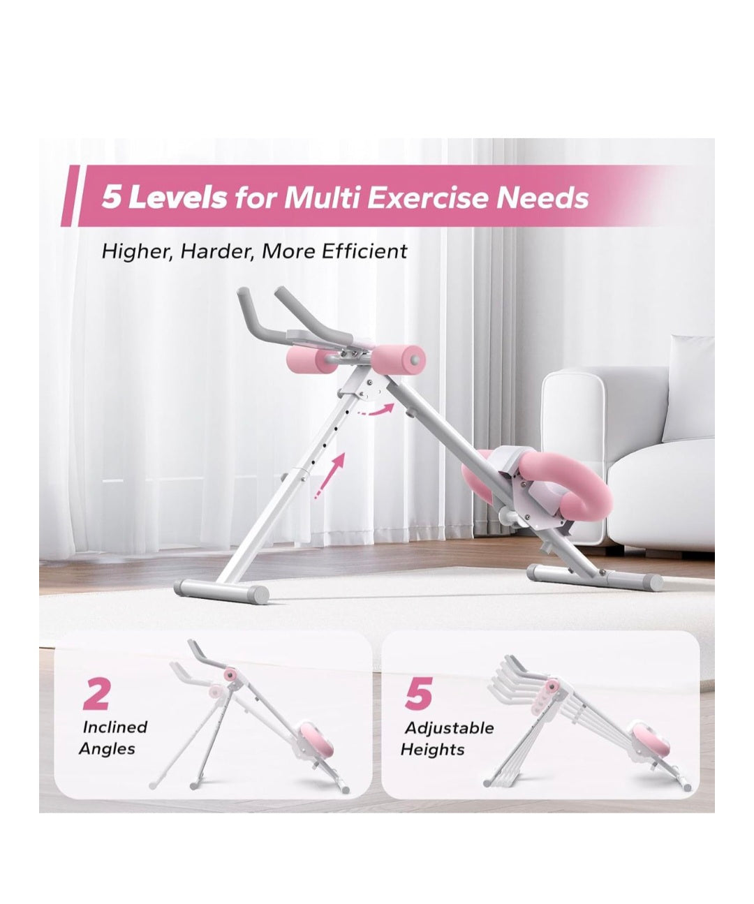 MERACH Adjustable Ab Trainer Foldable Machine for Abs Workout at Home ...